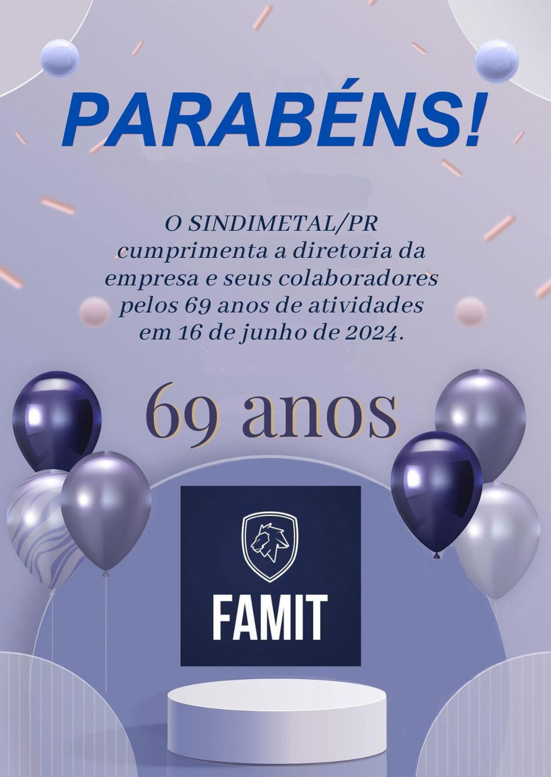 PARABÉNS, FAMIT! - Sindimetal